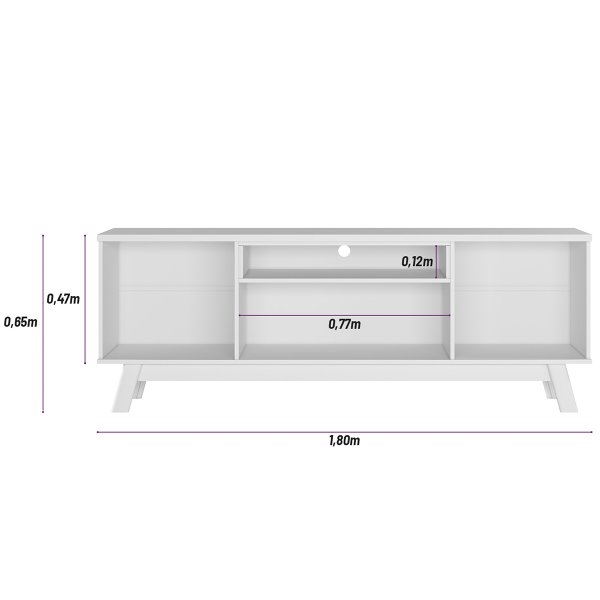 Rack para Tv 75 Polegadas 2 Portas com Nichos Colors Nature/Off White