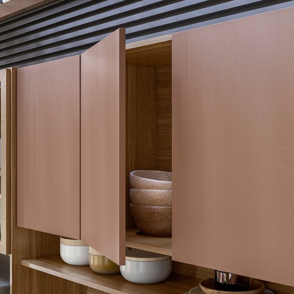 Kit Cozinha Compacta 10 Portas 2 Gavetas Ruby - Amêndola/Marsala